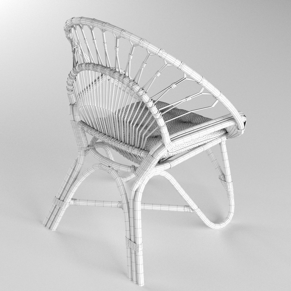 The Family Love Tree Round Chair Natural 3D model | CGTrader
