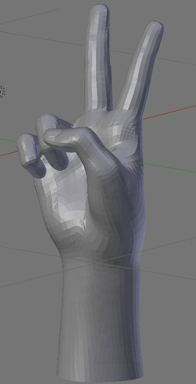 Peace Sign Gesture Male free 3D model 3D printable | CGTrader
