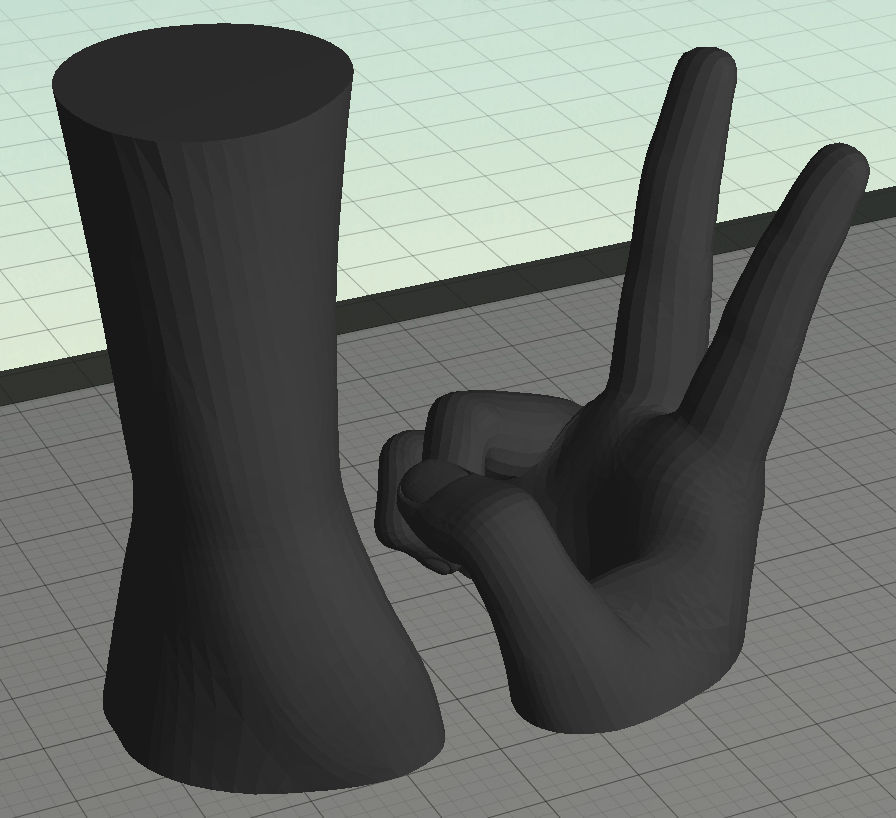 Peace Sign Gesture Male free 3D model 3D printable | CGTrader