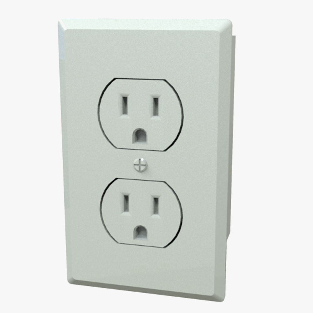 3D model Double Plug Electrical Outlet VR / AR / low-poly | CGTrader