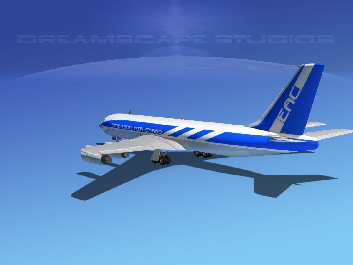 Boeing 707 Emerson Air Cargo 3D model rigged | CGTrader