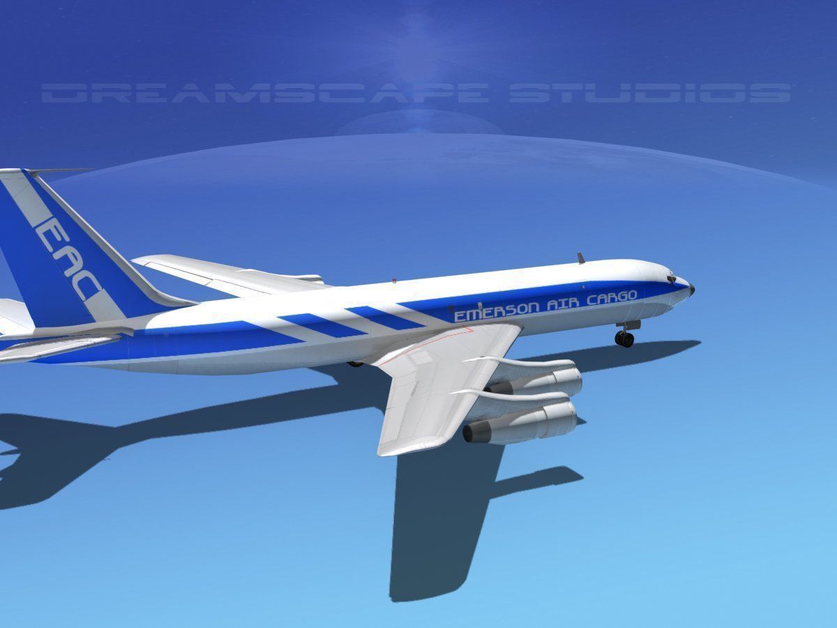 Boeing 707 Emerson Air Cargo 3D model rigged | CGTrader