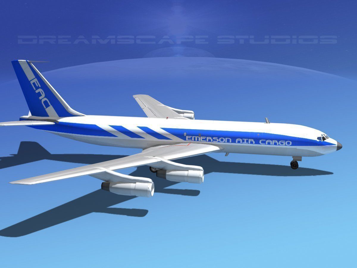Boeing 707 Emerson Air Cargo 3D model rigged | CGTrader