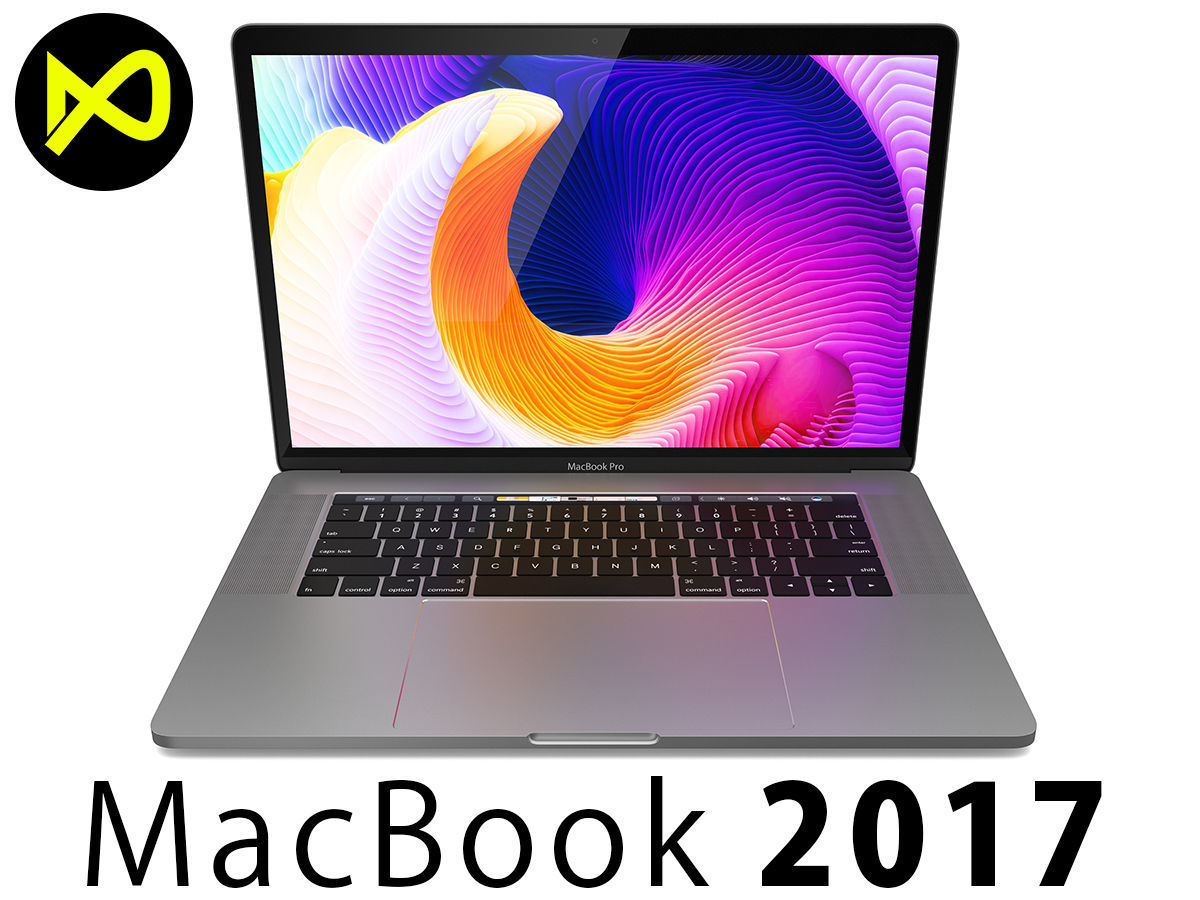 MacBook Pro 15 Inch A1707 Touch Bar Gray 3D model | CGTrader