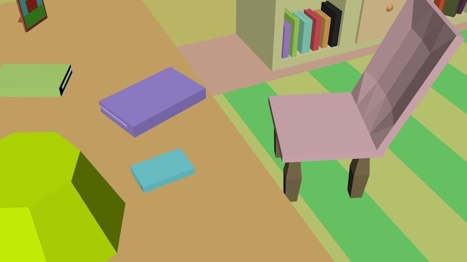3D model Low poly Room pack 02 - childrens room VR / AR / low-poly ...