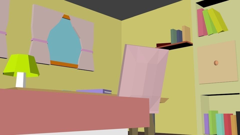 3D model Low poly Room pack 02 - childrens room VR / AR / low-poly ...