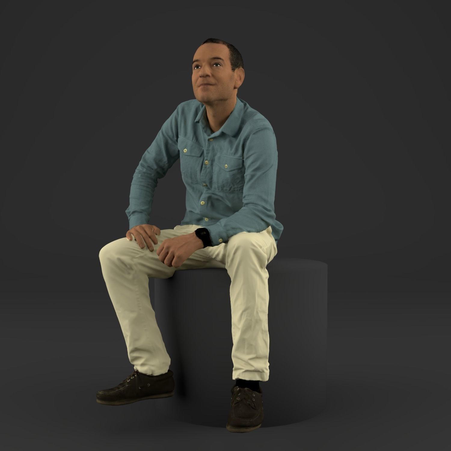 Tim sitting - 3D printable 3D model 3D printable | CGTrader