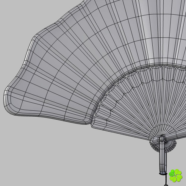 3D model Hand fan lace multicolor low poly VR / AR / low-poly | CGTrader