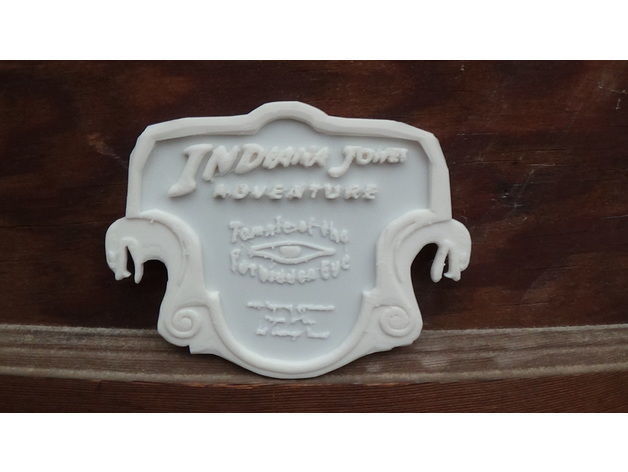 Indiana Jones Ride Sign Plaque free 3D model 3D printable | CGTrader