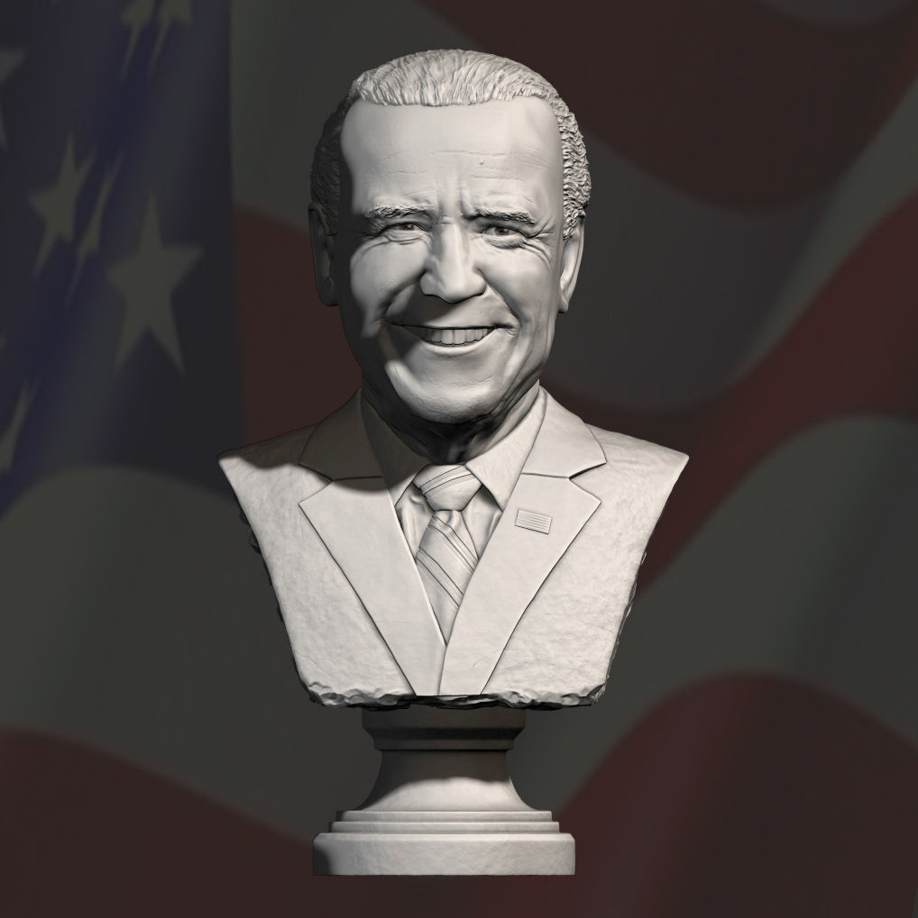 Joe Biden US president bust 3D model 3D printable | CGTrader