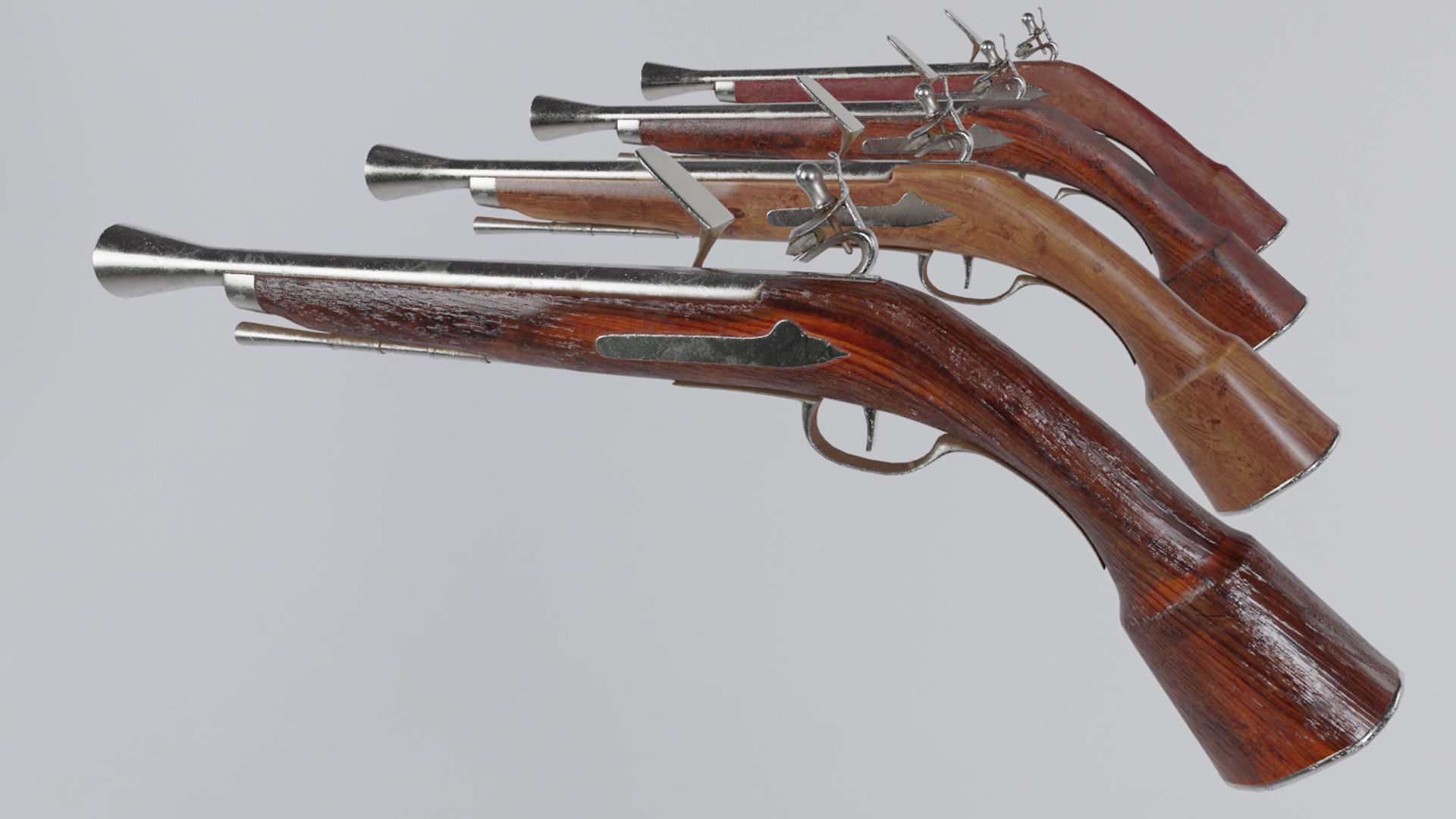 3D model Low Poly Flint Lock Musket VR / AR / low-poly | CGTrader