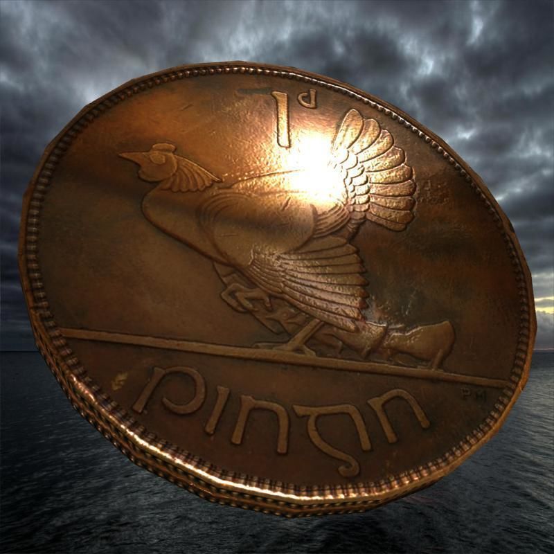 3D model Ireland penny VR / AR / low-poly | CGTrader