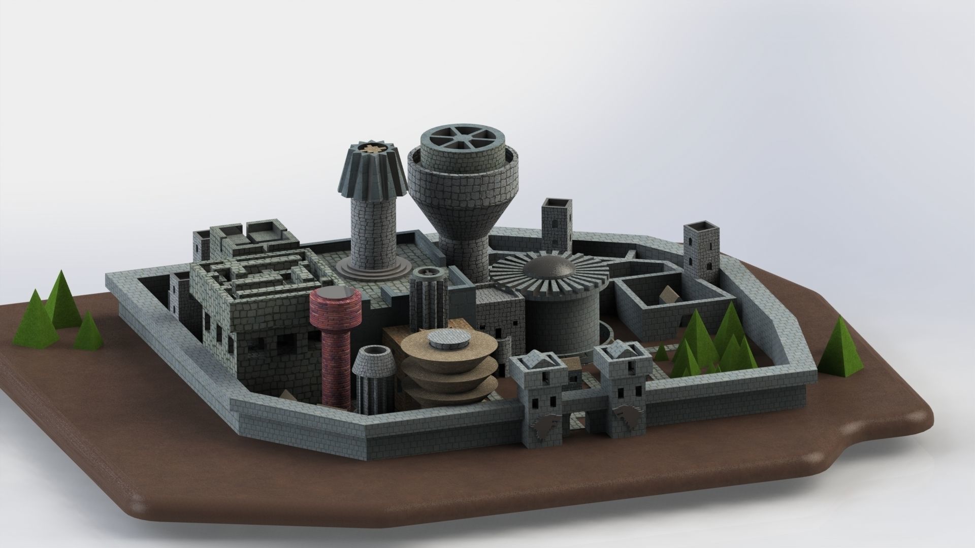 3D model 3D PRINT Winterfell House of Stark Game of Thrones Castle ...