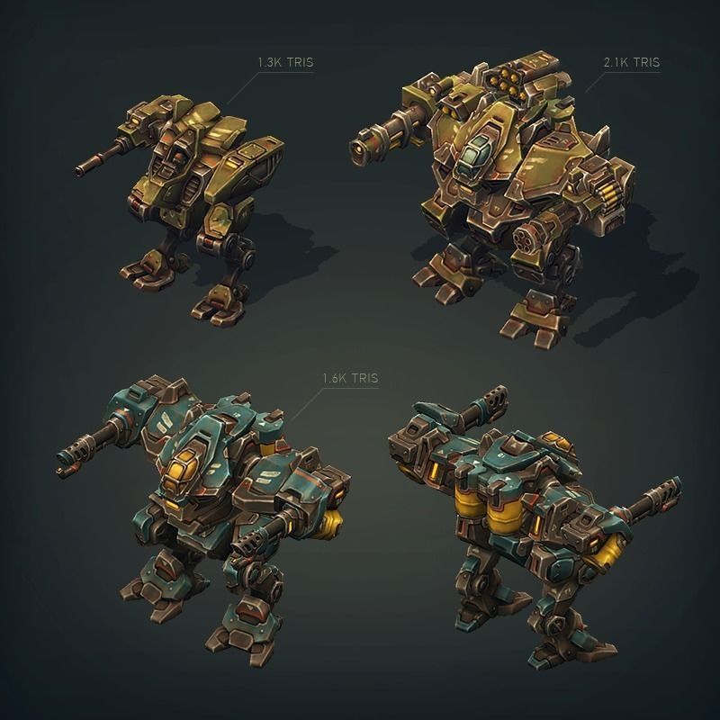 3D model Mech Constructor - Light and Medium Robots VR / AR / low-poly ...