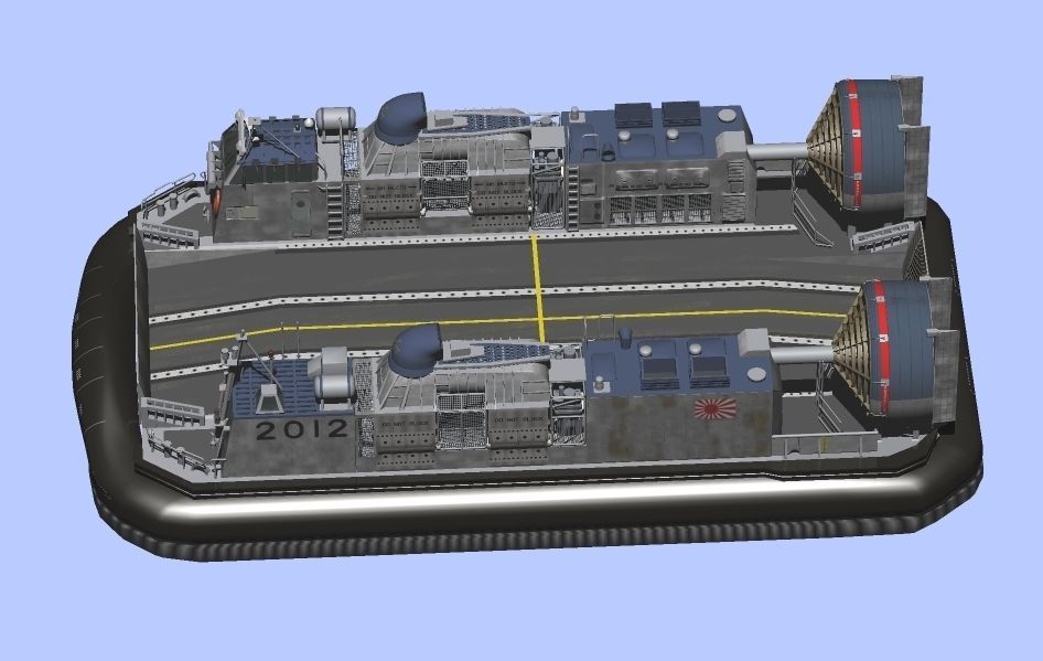Japan Maritime Self-Defense Force Hovercraft LCAC 3D model | CGTrader