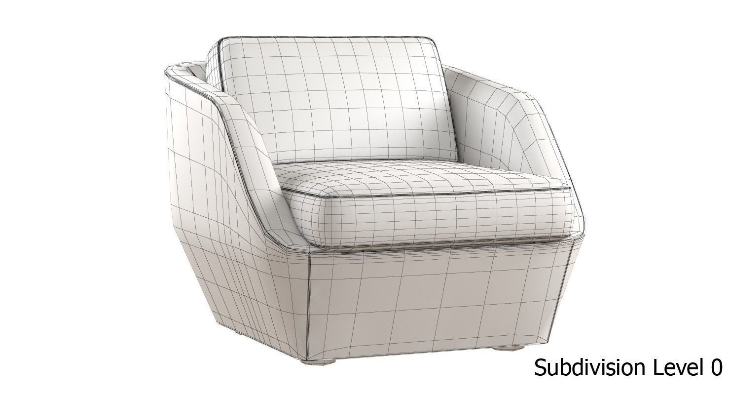 Bernhardt Design Cinema Armchair 3D model | CGTrader