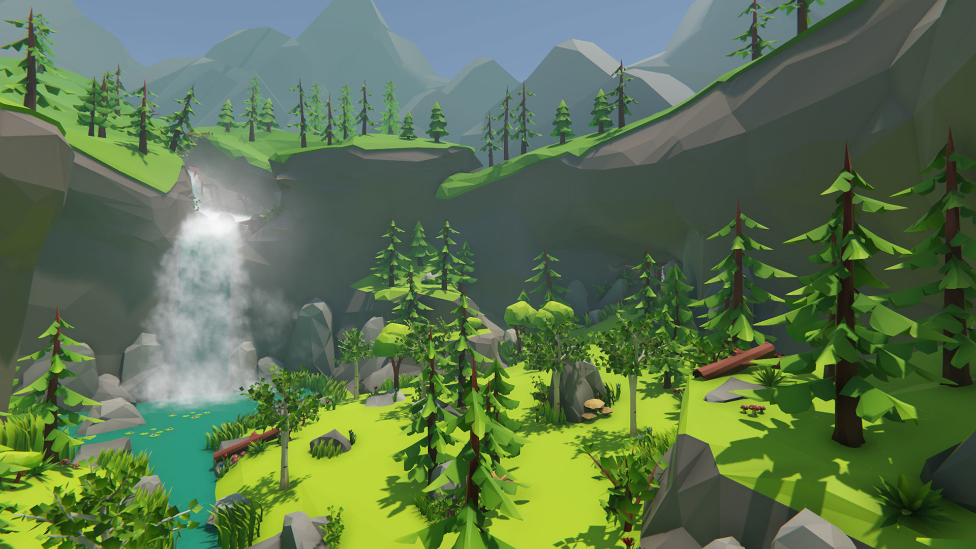 3D model Lowpoly Forest Environment Pack VR / AR / low-poly | CGTrader