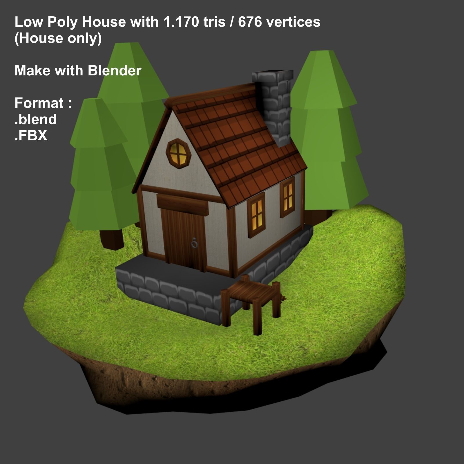 3D model Low poly peasant house VR / AR / low-poly | CGTrader