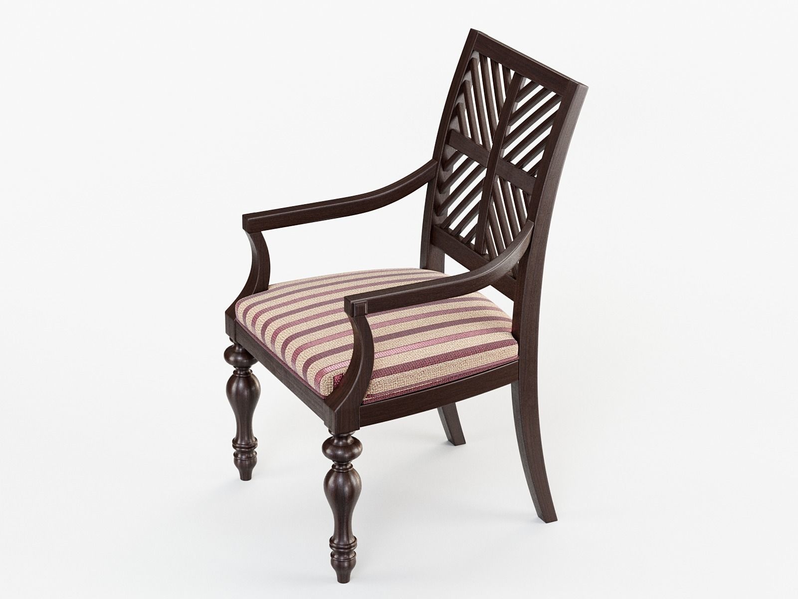 Pattern Back Arm Chair 3D model | CGTrader