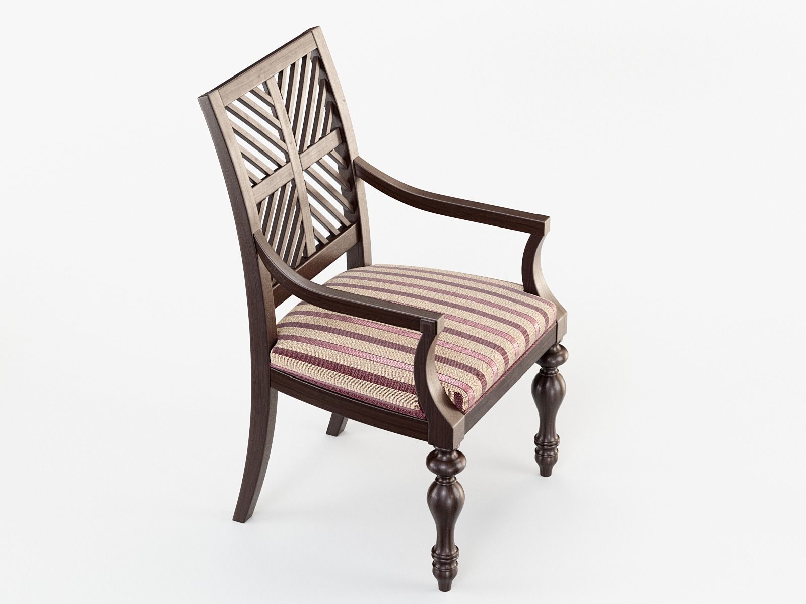 Pattern Back Arm Chair 3D model | CGTrader