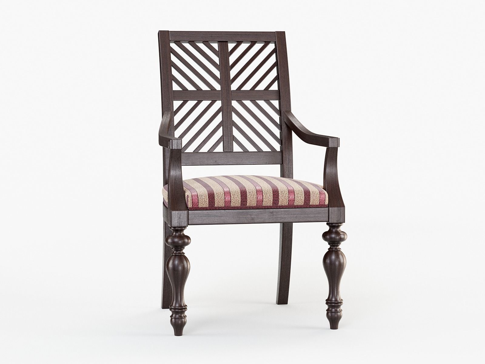 Pattern Back Arm Chair 3D model | CGTrader
