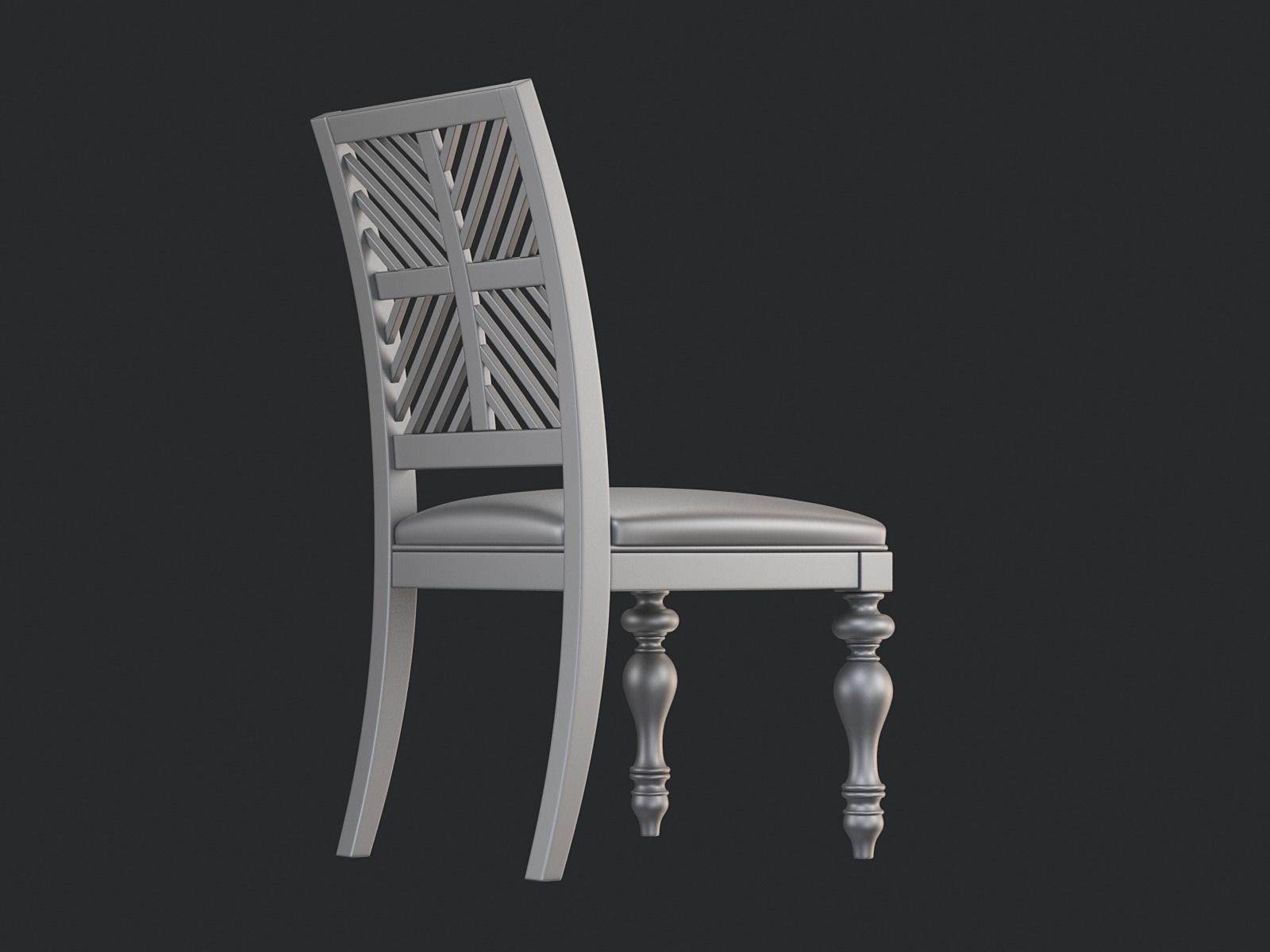 Pattern Back Side Chair 3D model | CGTrader