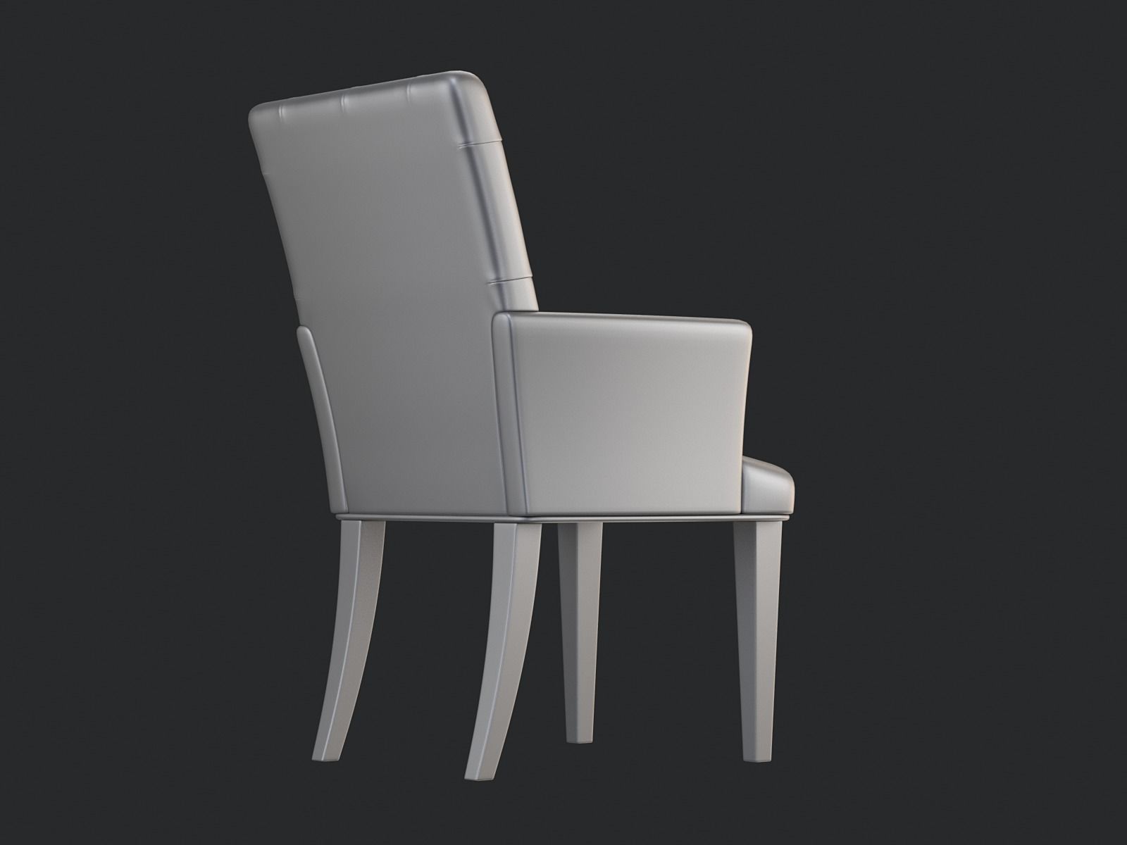 Tufted Arm Chair 3D model | CGTrader