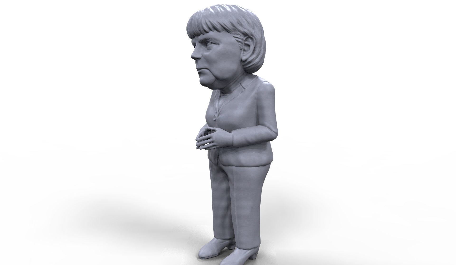 Angela Merkel stylized high quality 3D printable miniature 3D model 3D ...