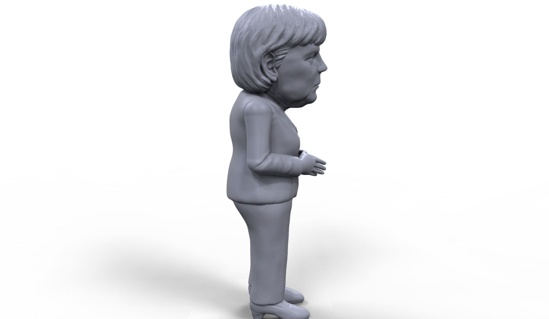 Angela Merkel stylized high quality 3D printable miniature 3D model 3D ...