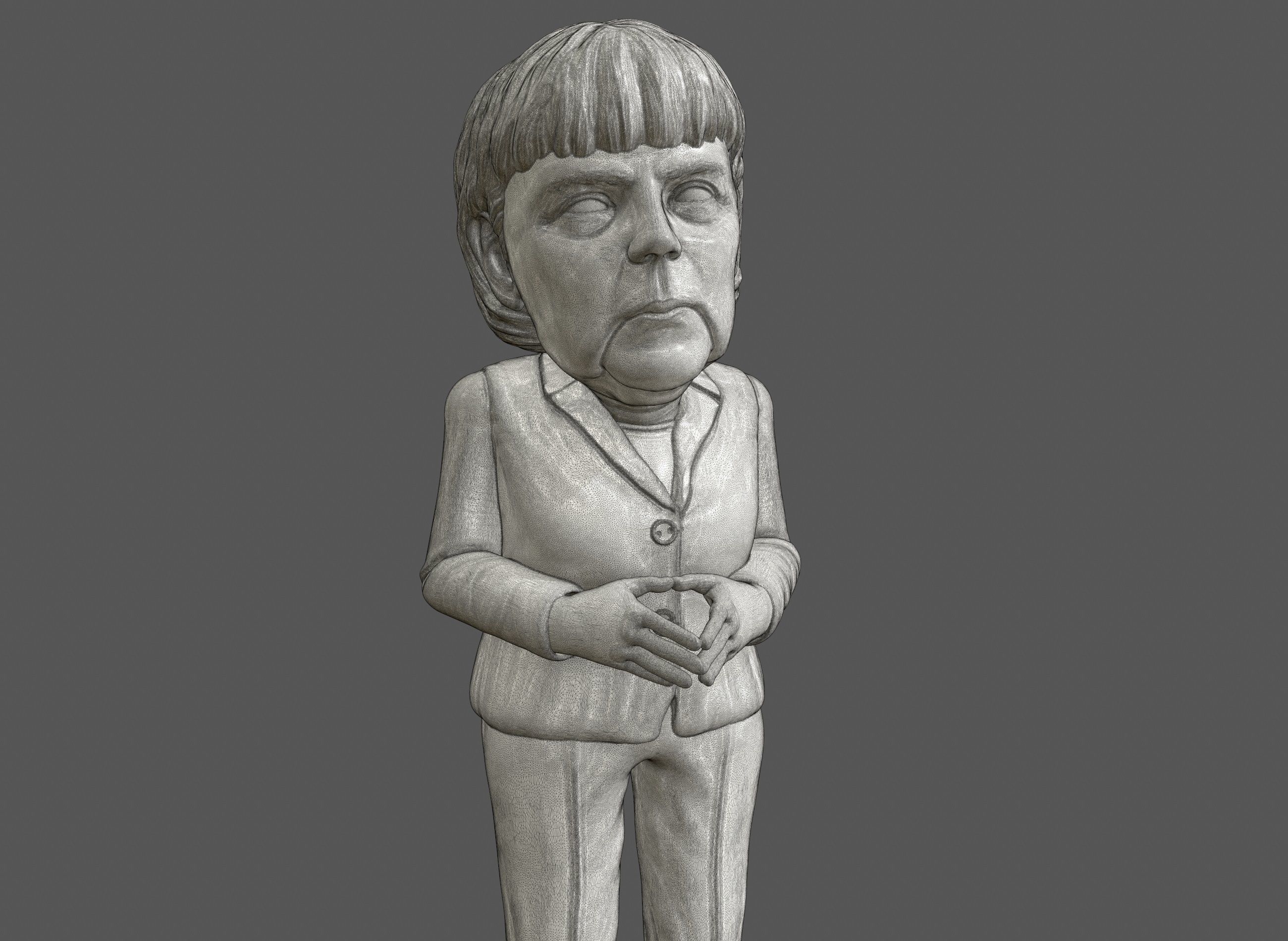 Angela Merkel stylized high quality 3D printable miniature 3D model 3D ...