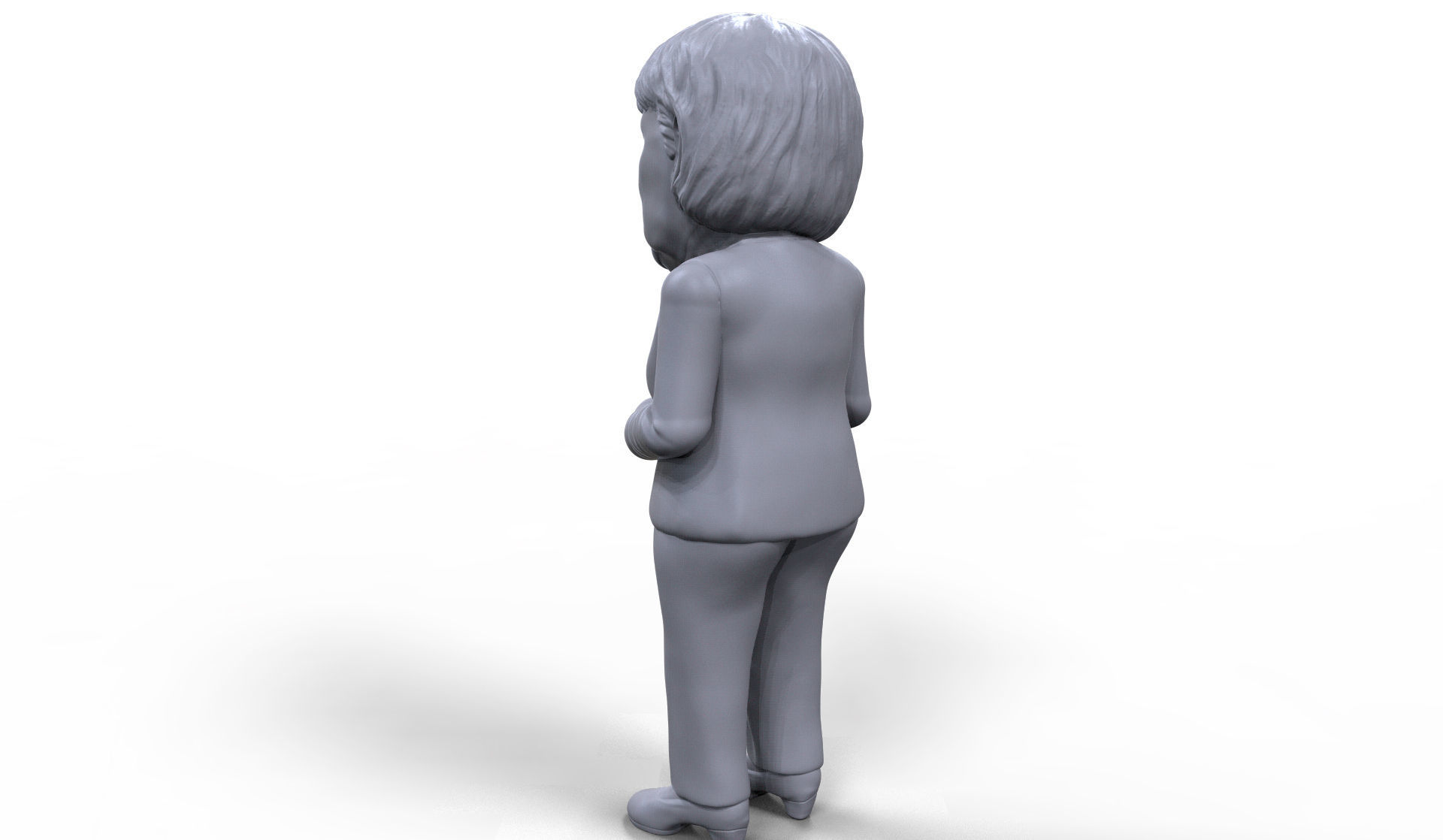 Angela Merkel stylized high quality 3D printable miniature 3D model 3D ...