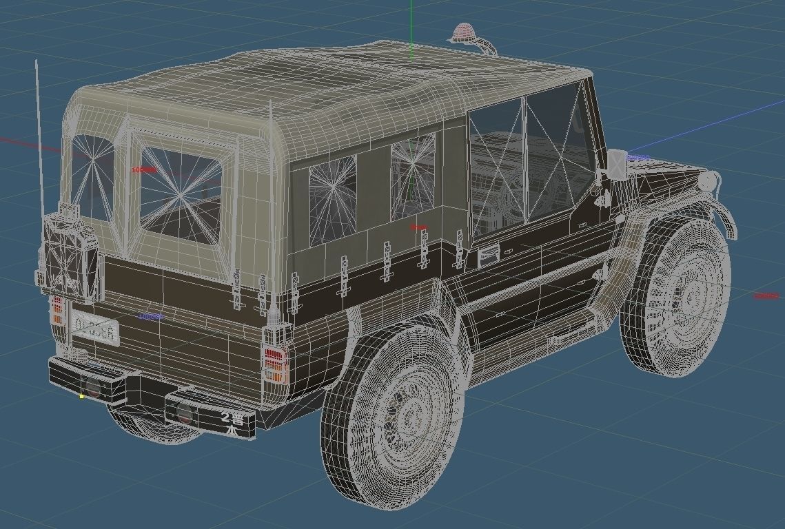 JGSDF Type-73 pickup truck early model single side update 3D model ...