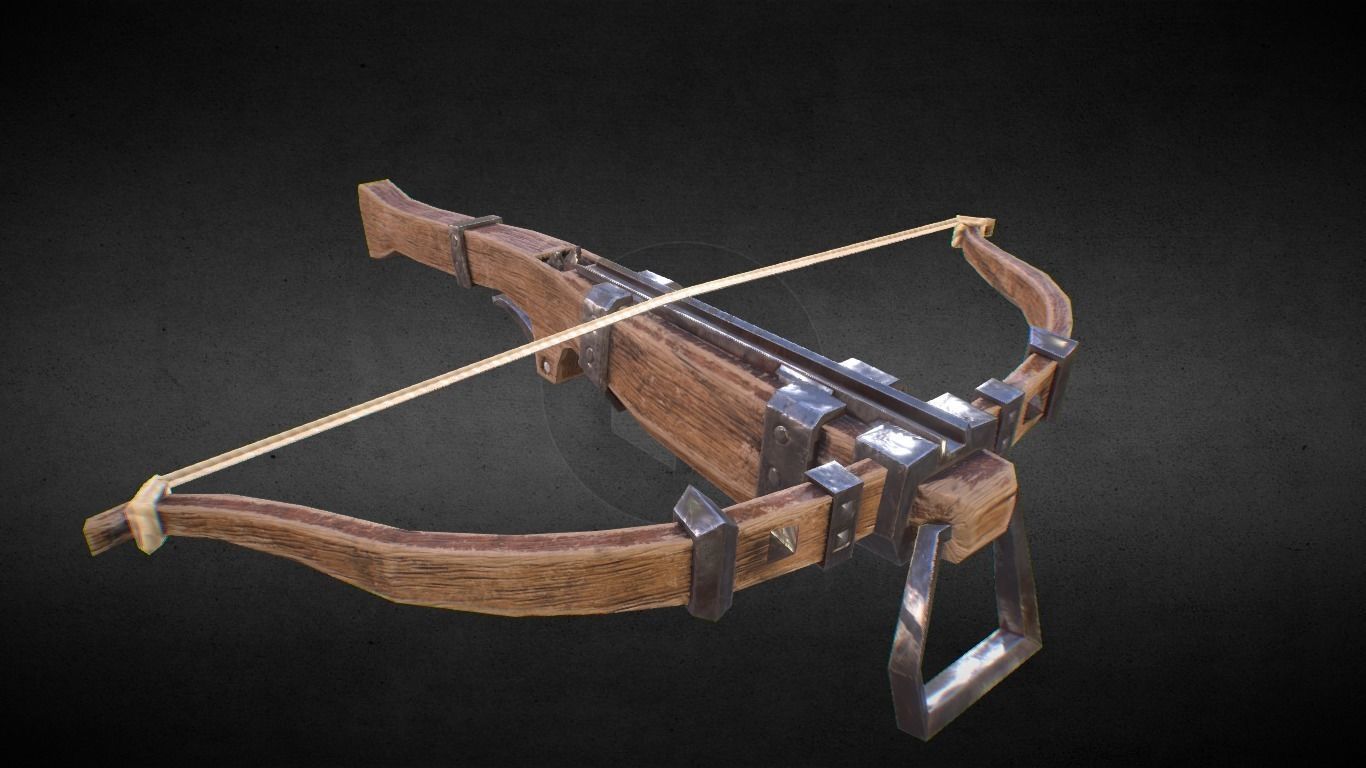3D model Crossbow animated Unity Unreal Engine textures VR / AR / low ...