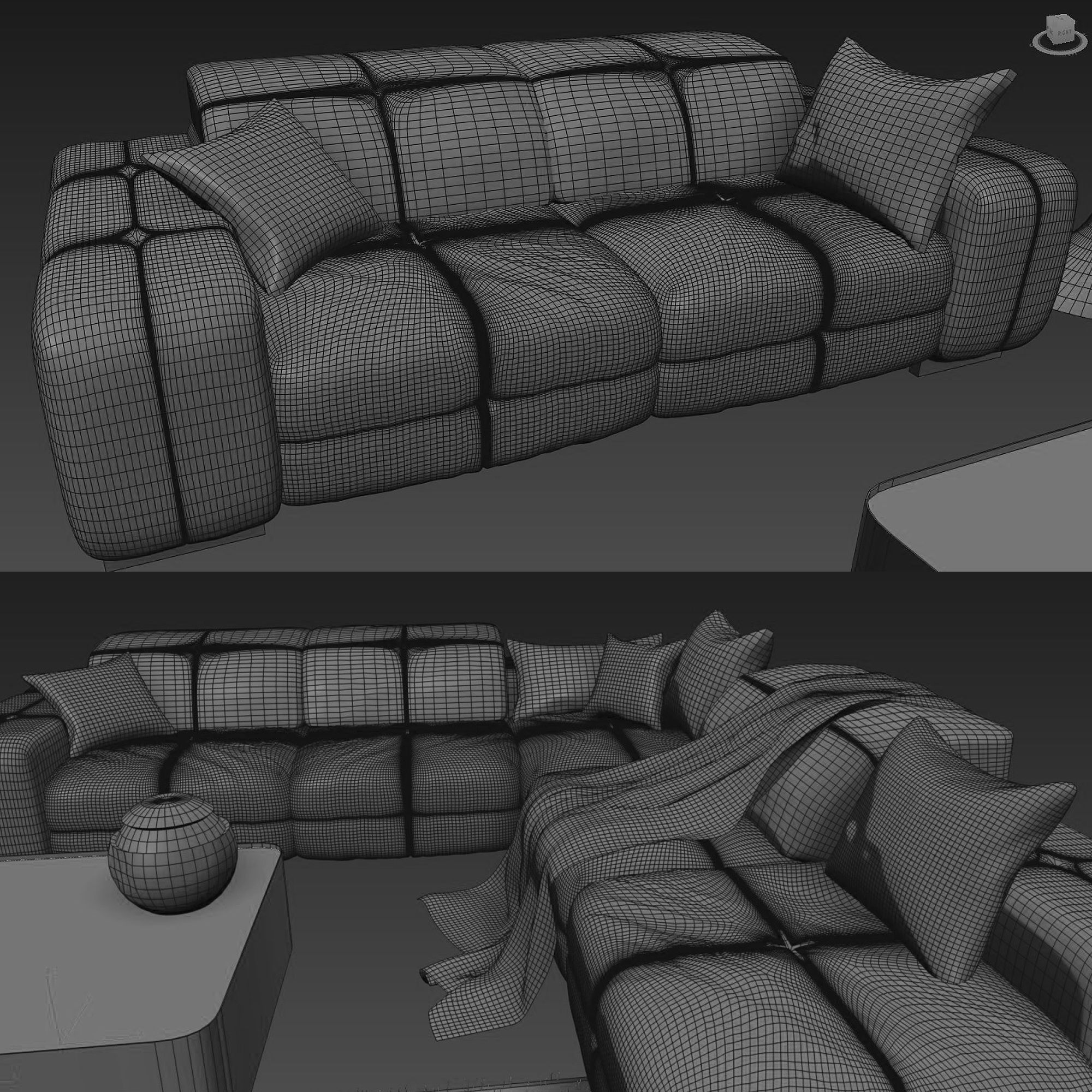 Sofa NATUZZI Surround 2571 3D model | CGTrader
