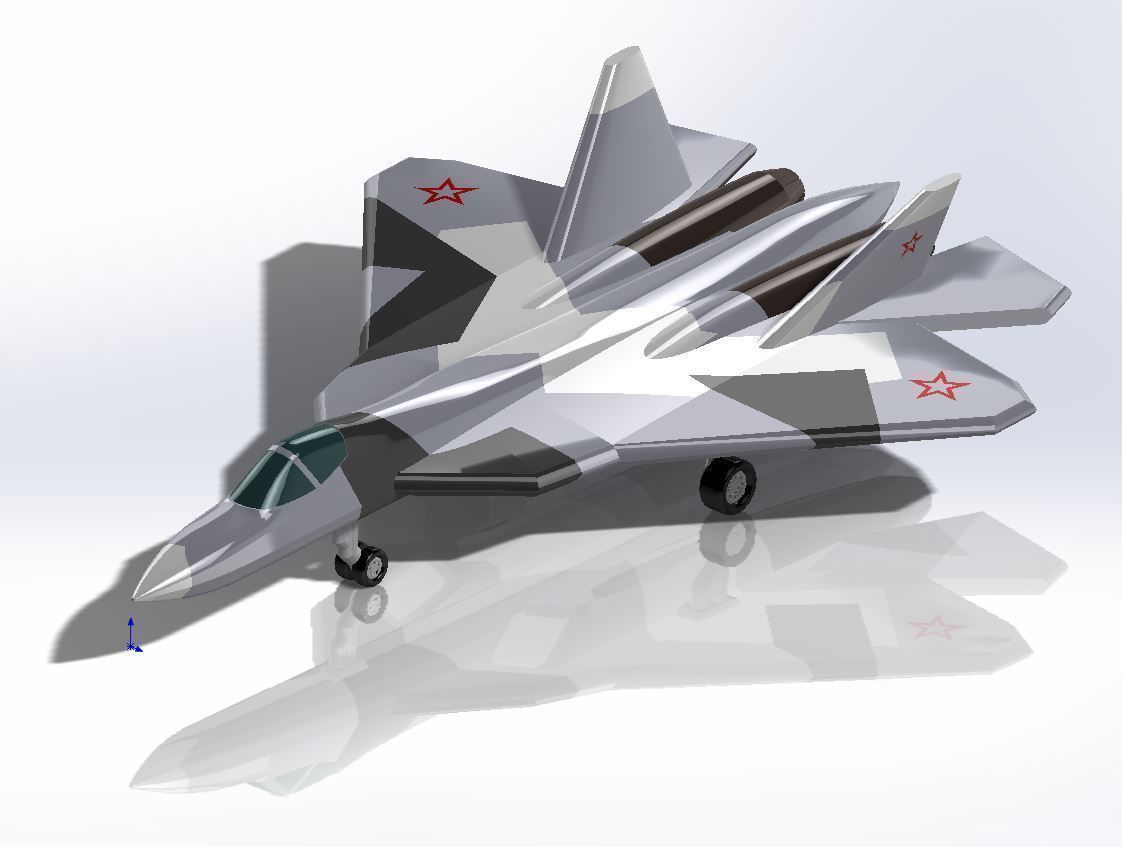 T-50 PAK-FA 3D model 3D printable | CGTrader