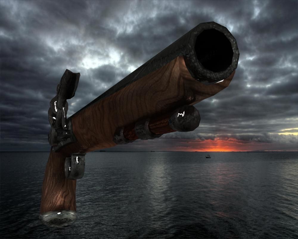 3D model medieval pistol VR / AR / low-poly | CGTrader