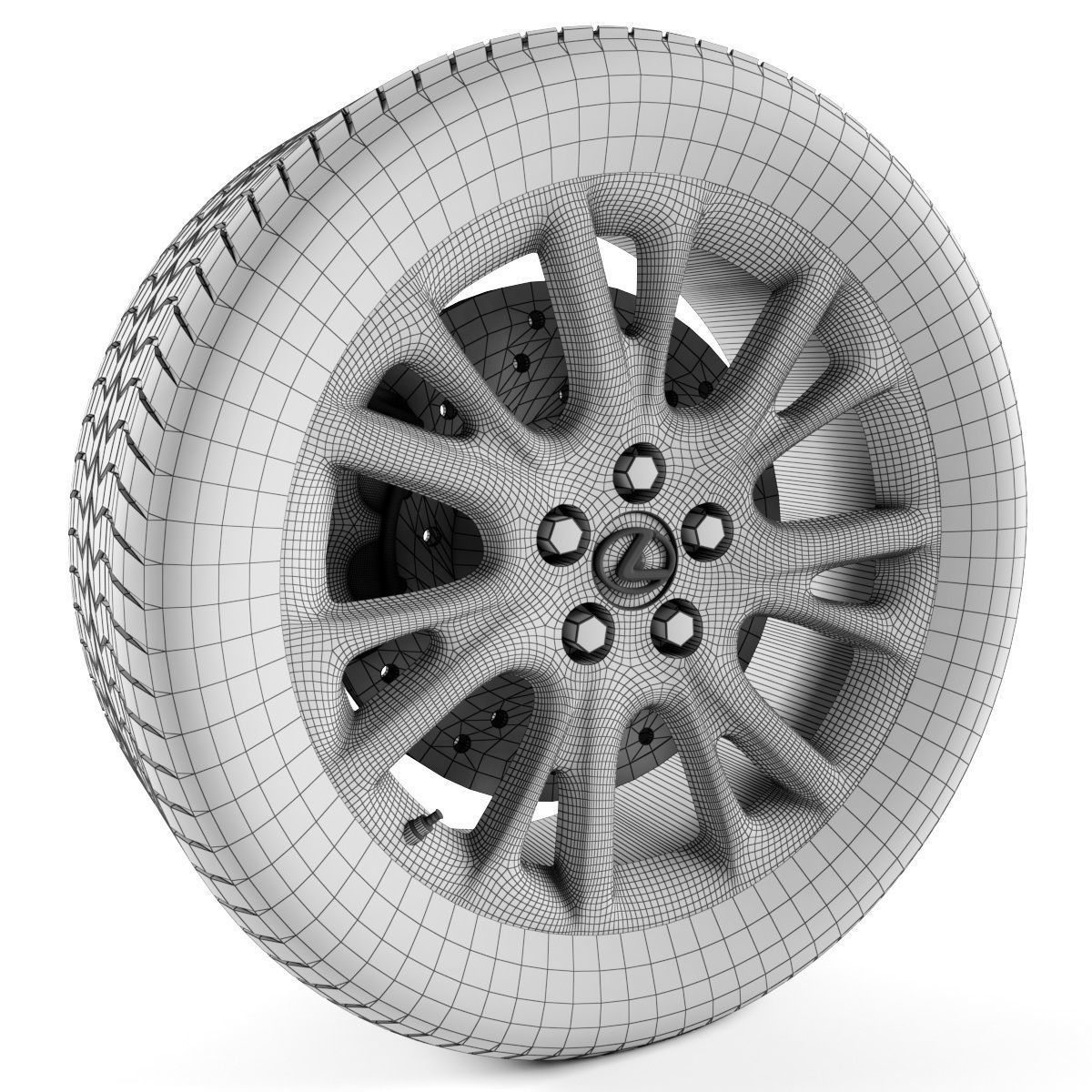 Lexus HS 250h Wheel 3D model | CGTrader
