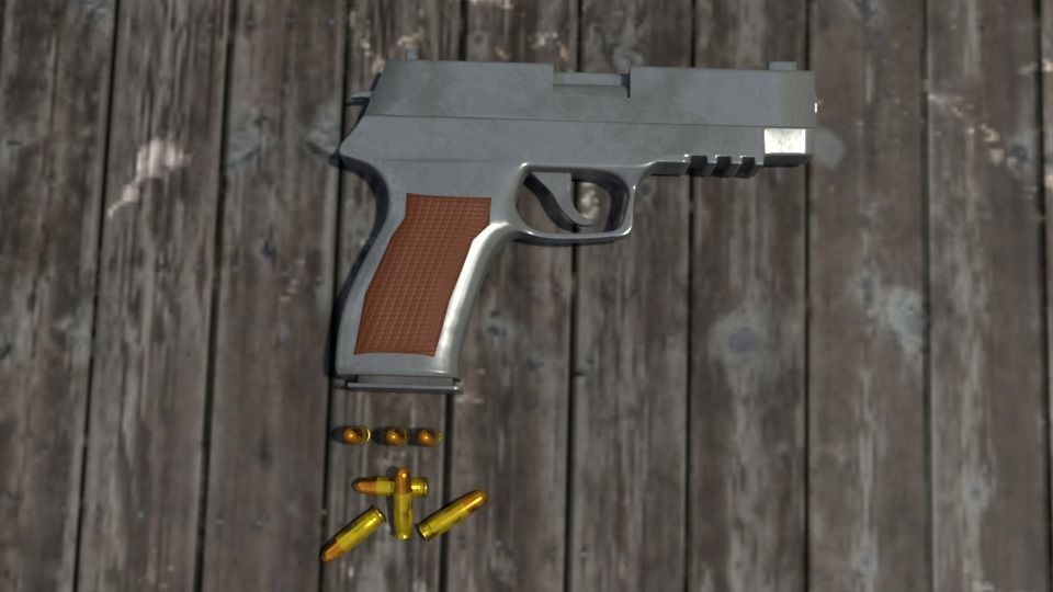 3D model 9mm Pistol VR / AR / low-poly | CGTrader
