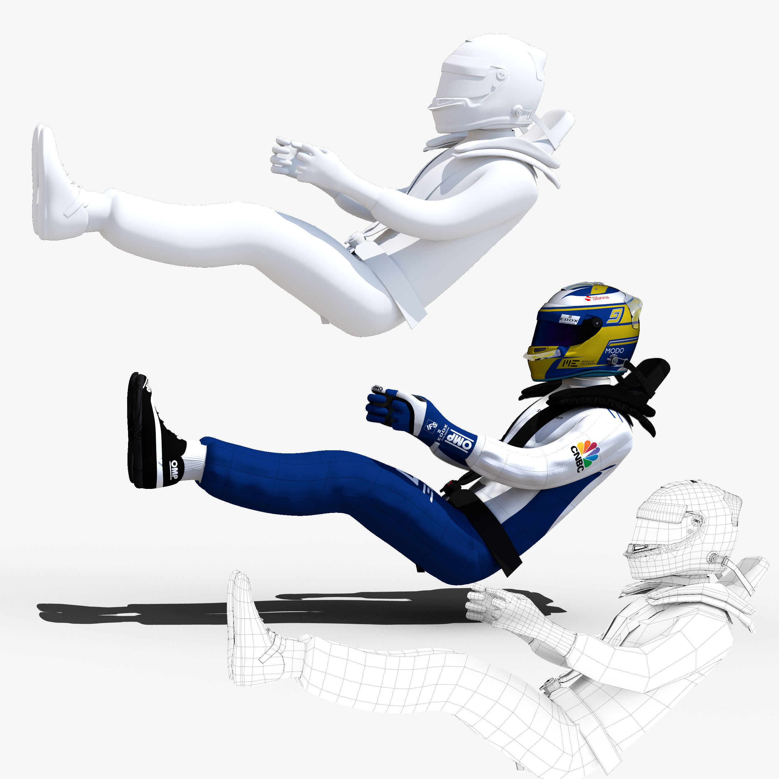 3D model Drivers 2017 Formula 1 VR / AR / low-poly rigged | CGTrader
