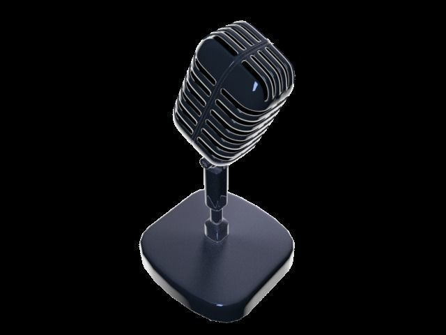 Retro microphone 3D model | CGTrader