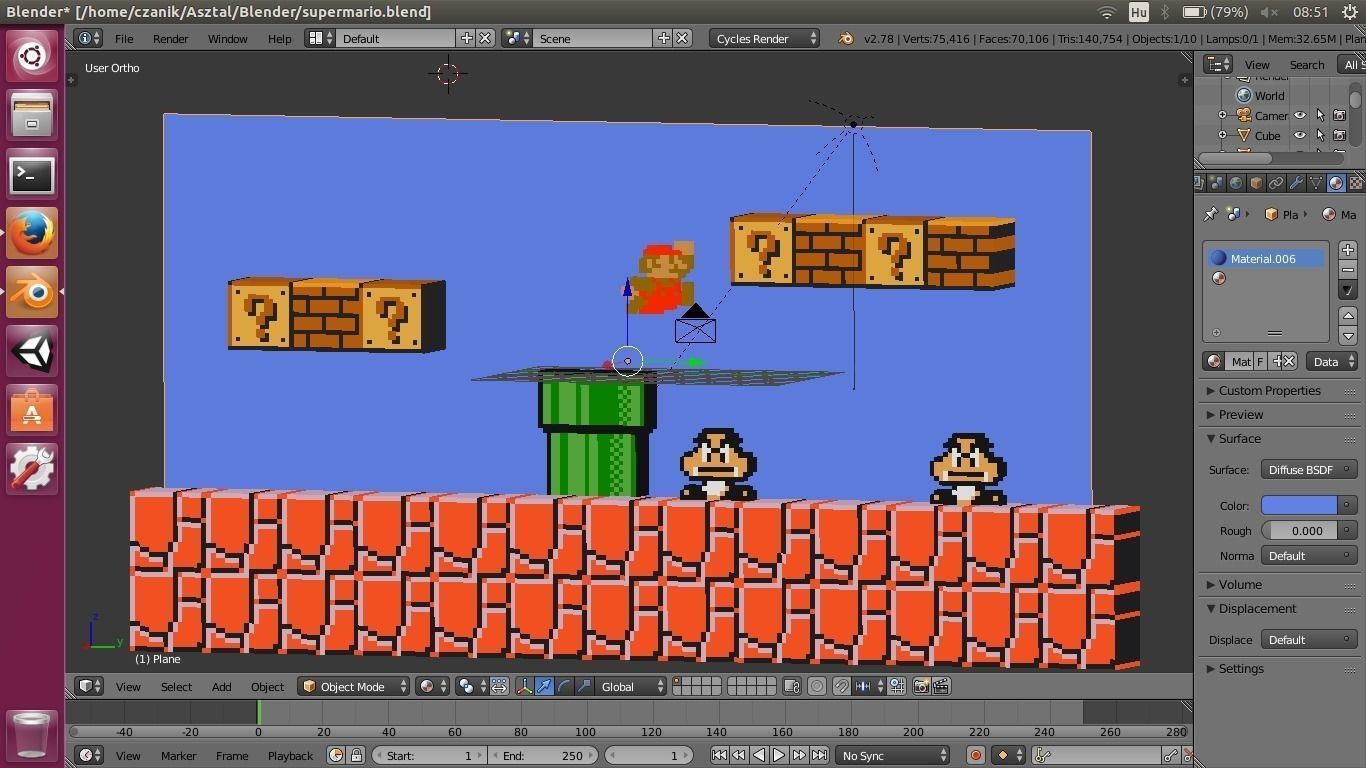 Super Mario Scene - Just for Fun free VR / AR / low-poly 3D model ...