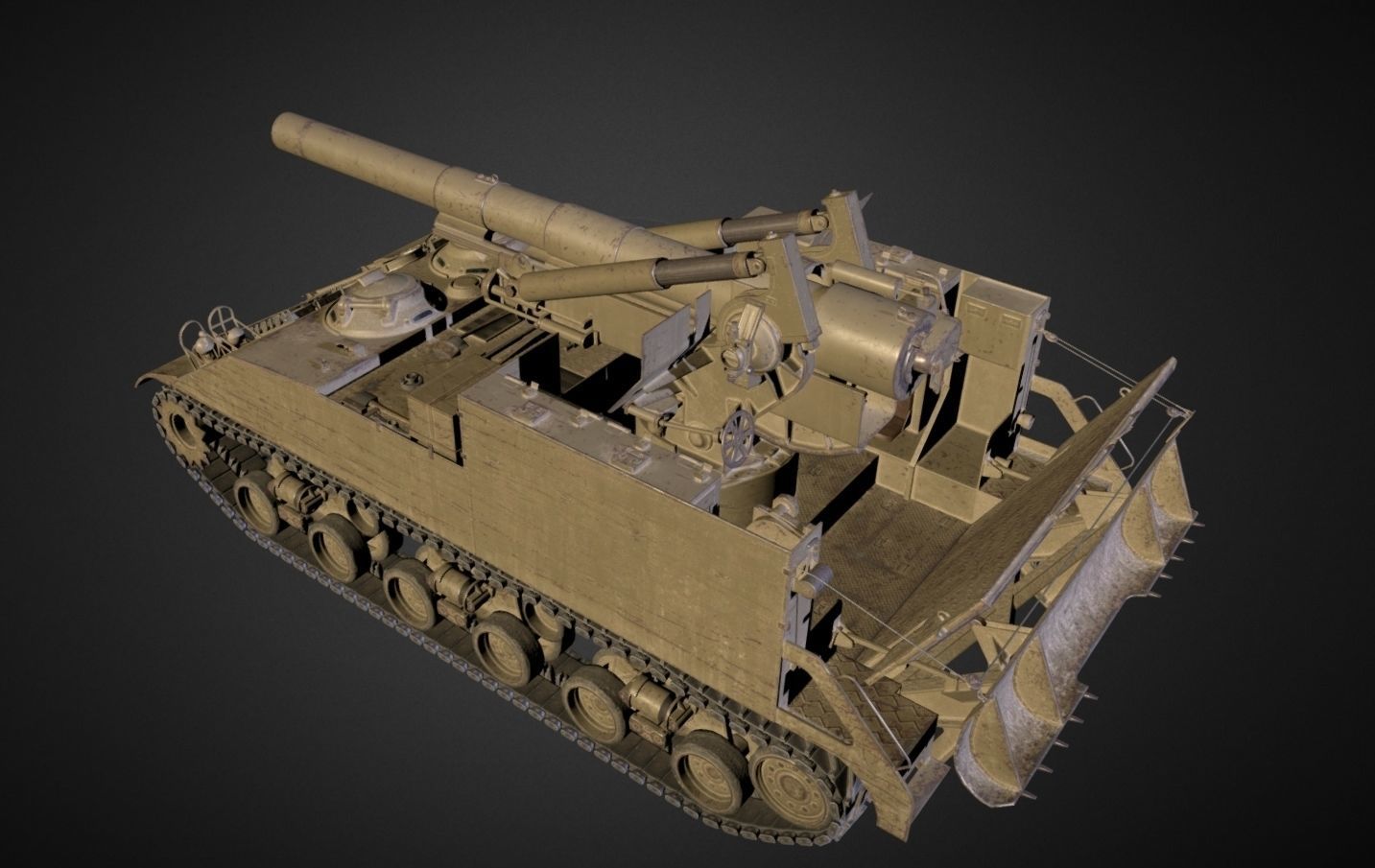 Tank 155mm GMC M40 or 8inch Howitzer Motor Carriage M43 3D model | CGTrader