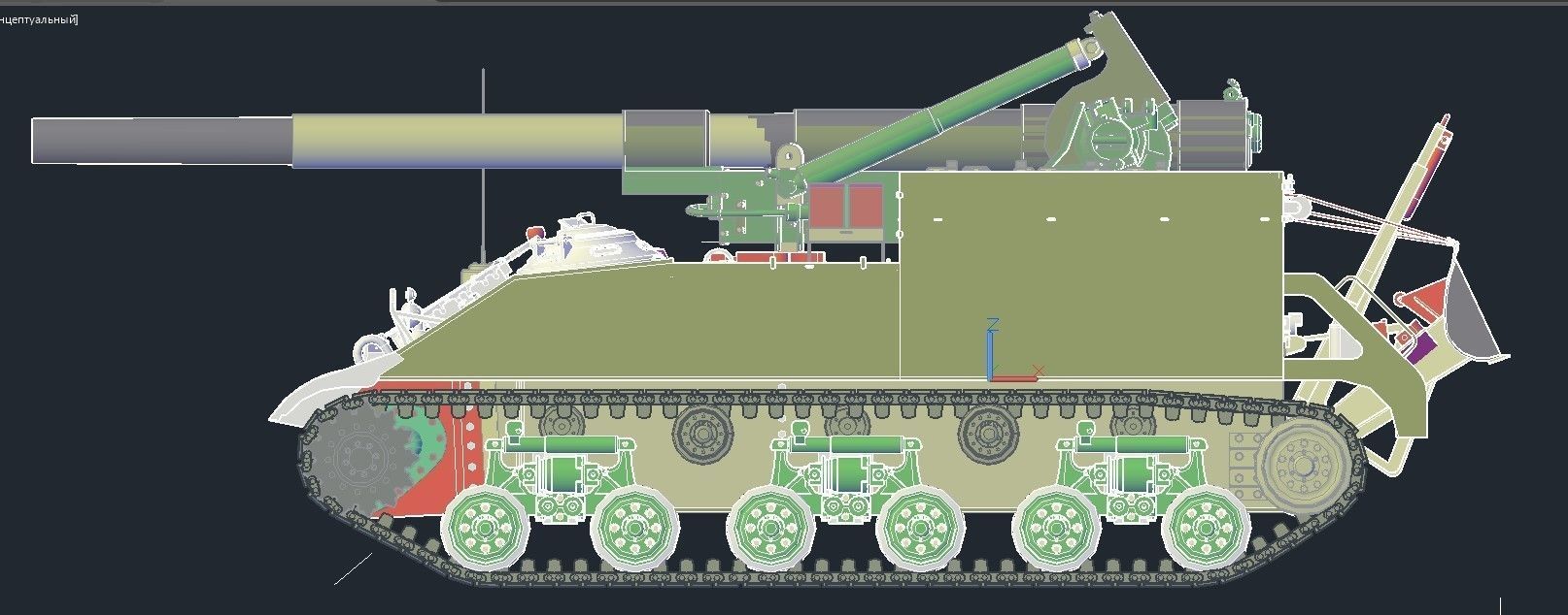 Tank 155mm GMC M40 or 8inch Howitzer Motor Carriage M43 3D model | CGTrader