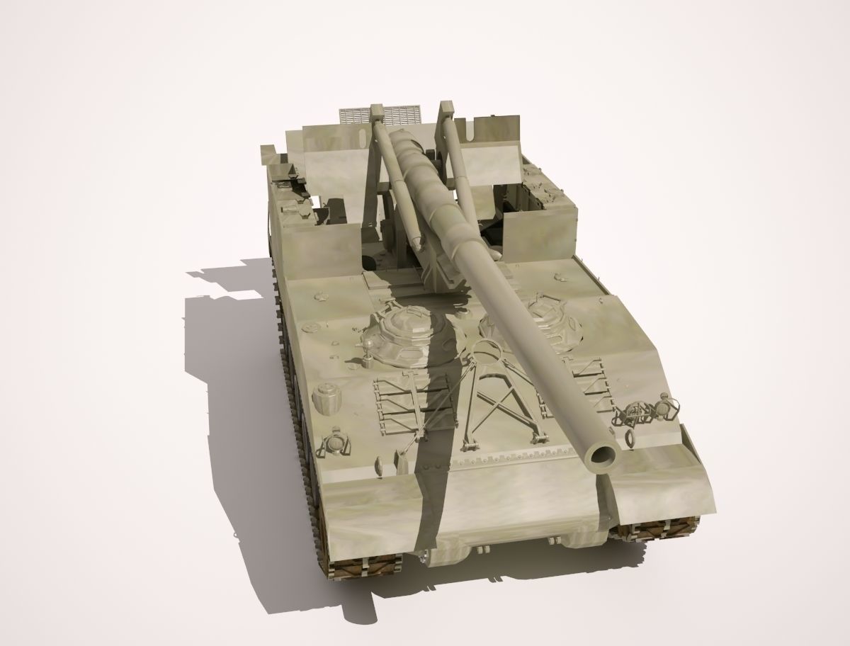 Tank 155mm GMC M40 or 8inch Howitzer Motor Carriage M43 3D model | CGTrader