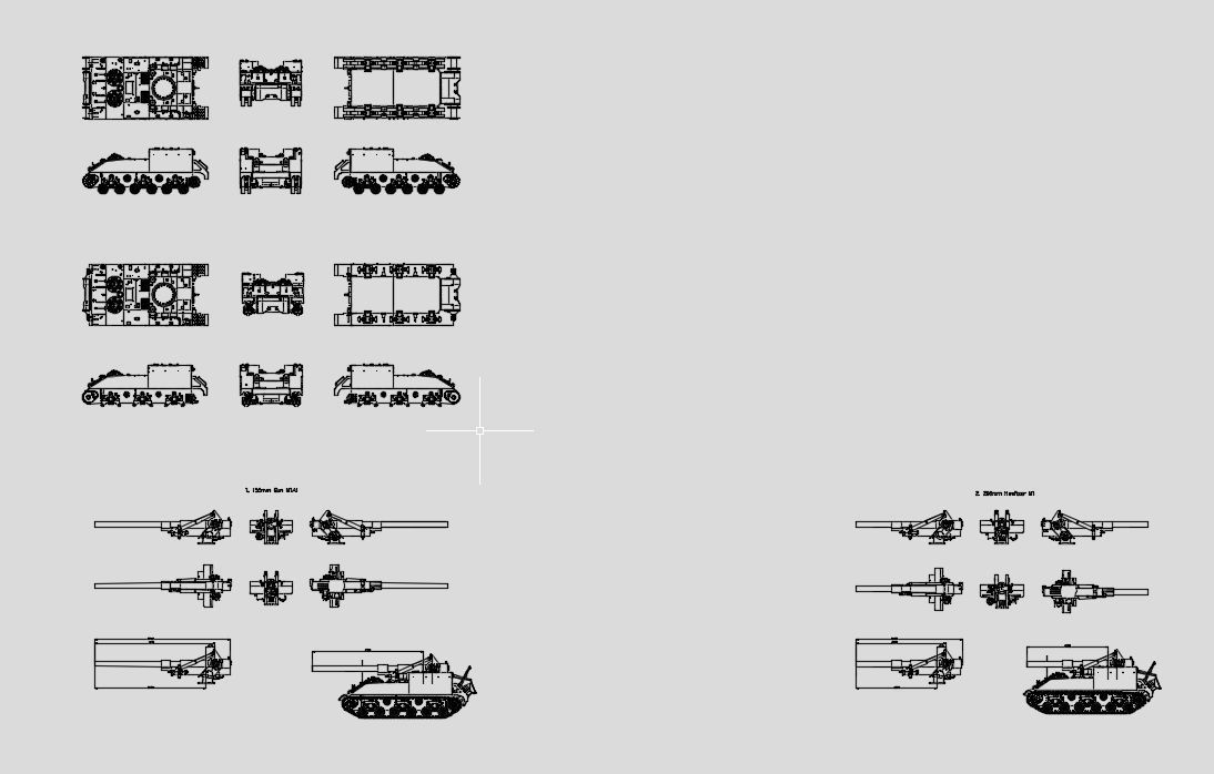 Tank 155mm GMC M40 or 8inch Howitzer Motor Carriage M43 3D model | CGTrader