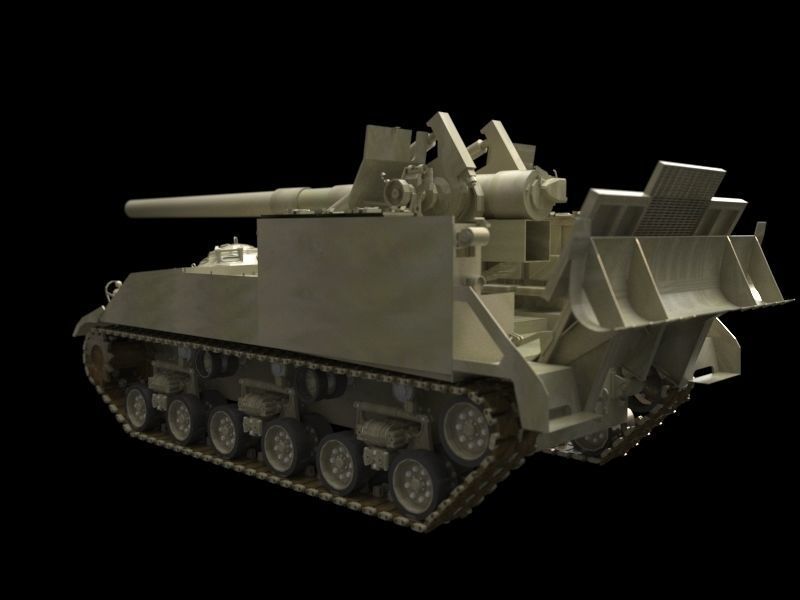Tank 155mm GMC M40 or 8inch Howitzer Motor Carriage M43 3D model | CGTrader