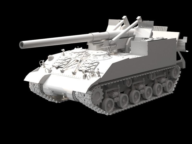 Tank 155mm GMC M40 or 8inch Howitzer Motor Carriage M43 3D model | CGTrader
