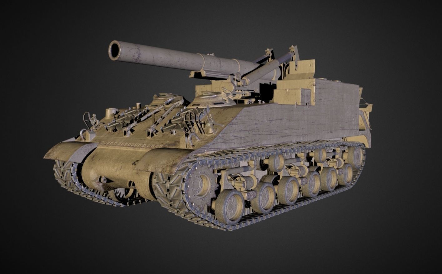 Tank 155mm GMC M40 or 8inch Howitzer Motor Carriage M43 3D model | CGTrader