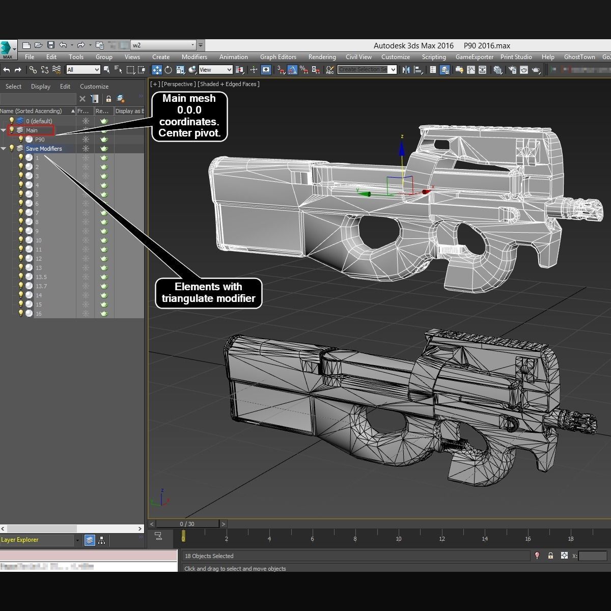 3D model FN P90 PDW VR / AR / low-poly | CGTrader