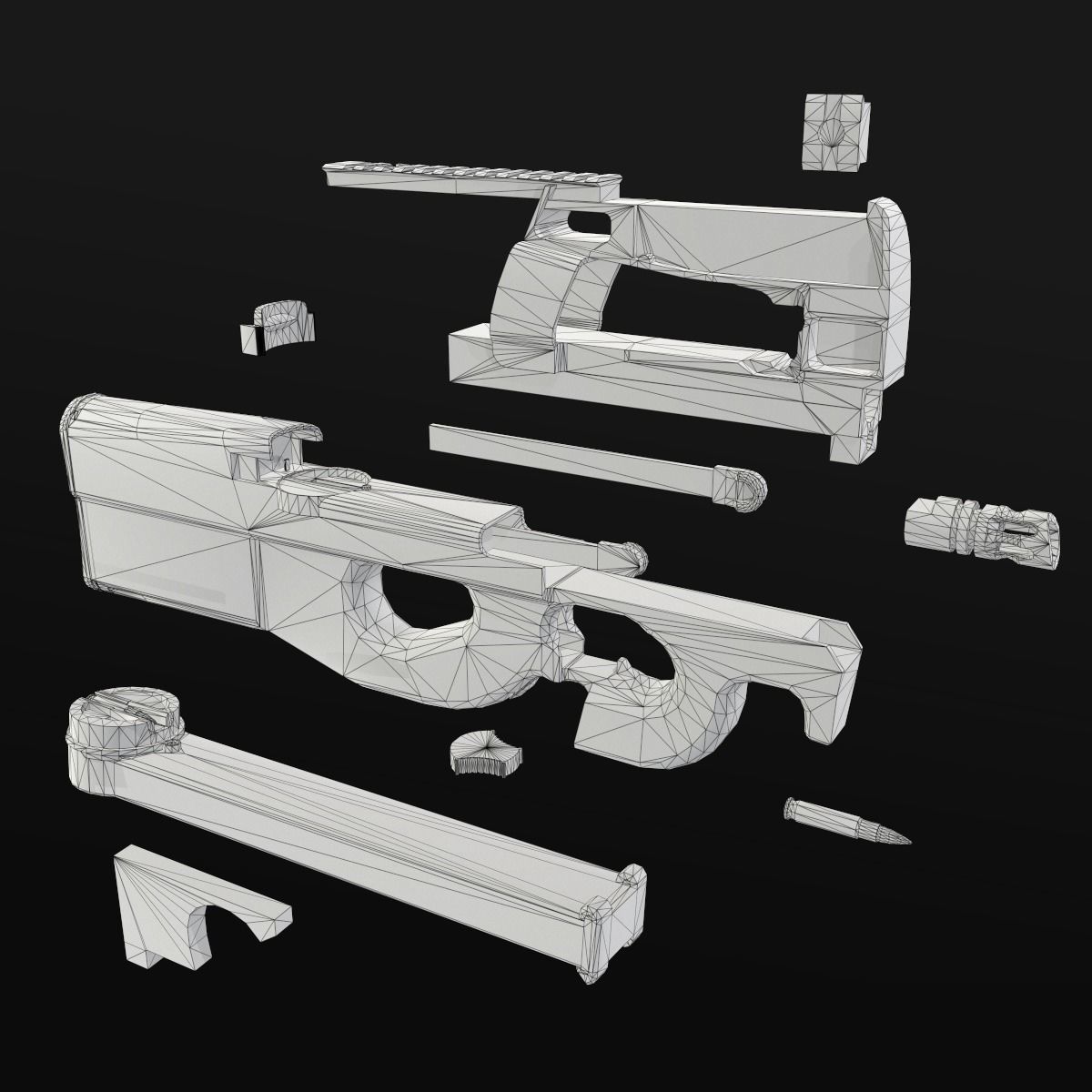 3D model FN P90 PDW VR / AR / low-poly | CGTrader